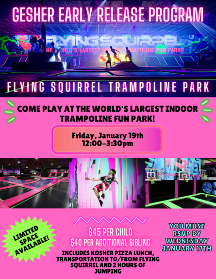 Gesher Early Release Program on January 19th