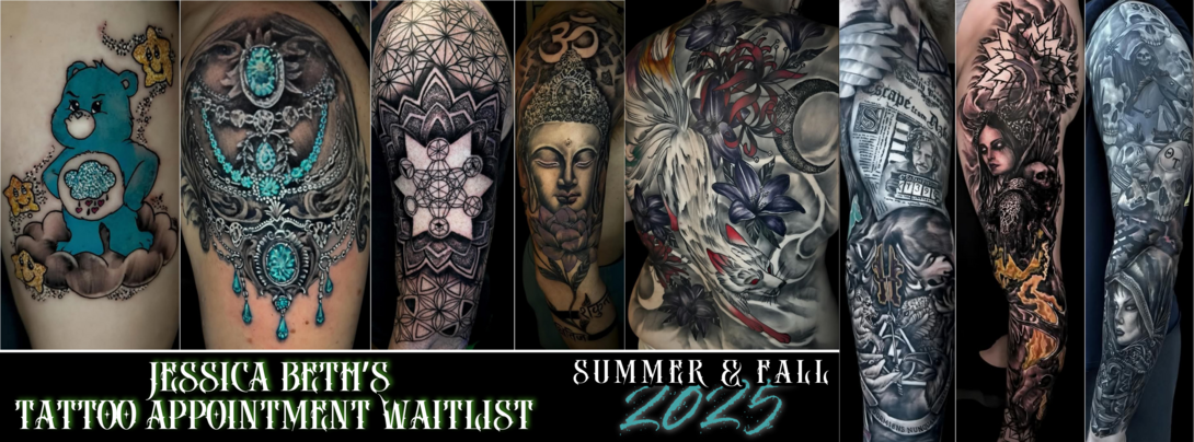Jessica Beth's Tattoo Appointment Waitlist [SUMMER & FALL 2025]